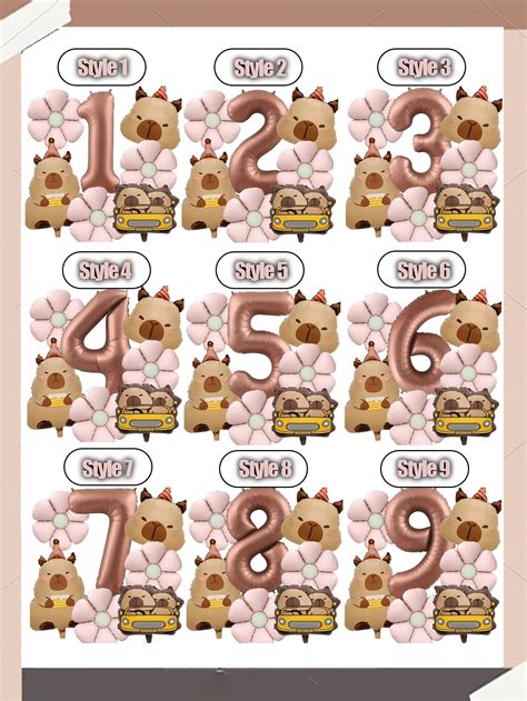 Capybara Capibara Cartoon Aluminum Film Balloon Party Decoration Arrangement Floating Empty