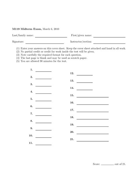 21 Problems To Evaluate Functions In Survey Of Calculus Midterm Exam Math Docsity