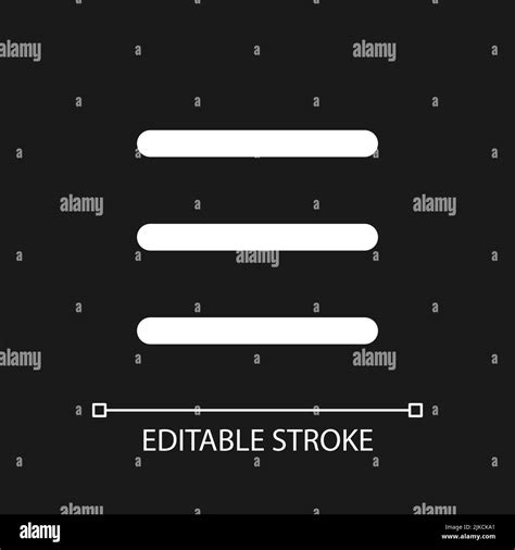 Hamburger Like Menu Pixel Perfect White Linear Ui Icon For Dark Theme