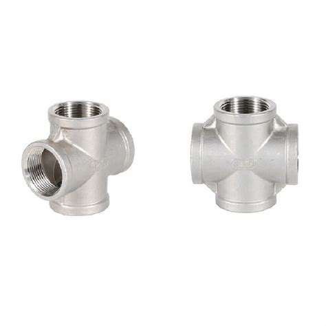 China Stainless Steel Threaded Cross Tee Pipe Fitting Manufacturers Suppliers Factory Direct