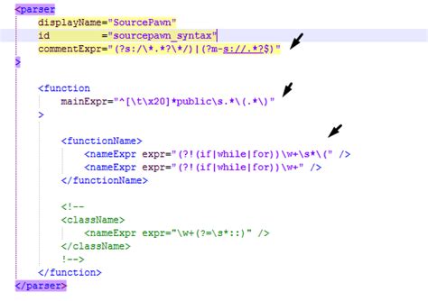 Why Does Notepad Using Example From Functionslist Xml Not See All The Functions In The