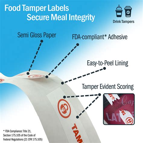Tamper Safe Drink Tamper Labels Tamper Evident Food Safety Labels