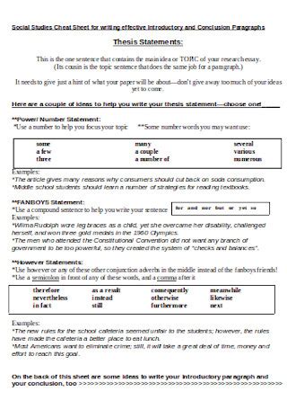 FREE Introductory Statement Samples To Download