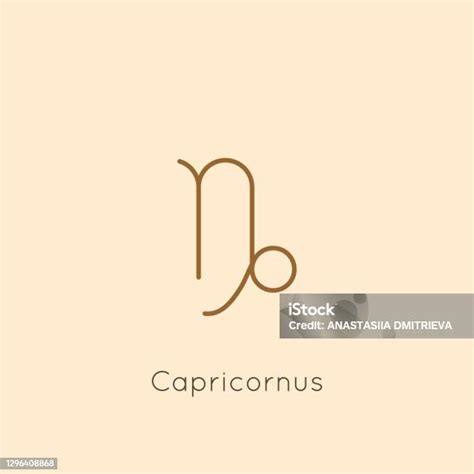 최소한의 선형 스타일로 염소 자리 조디악 기호 아이콘 점성술 달력 문신 인쇄를 위한 벡터 별자리 기호 가마솥에 대한 스톡 벡터