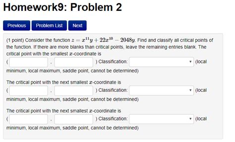 Solved Homework9 Problem 2 Previous Problem List Next
