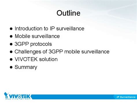 GPP Mobile Surveillance Outline L L L
