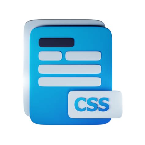 3d Css File Extension Document Illustration Concept Icon 23741751 Png
