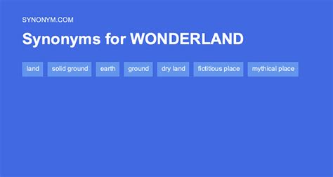 Another Word For Wonderland Synonyms And Antonyms