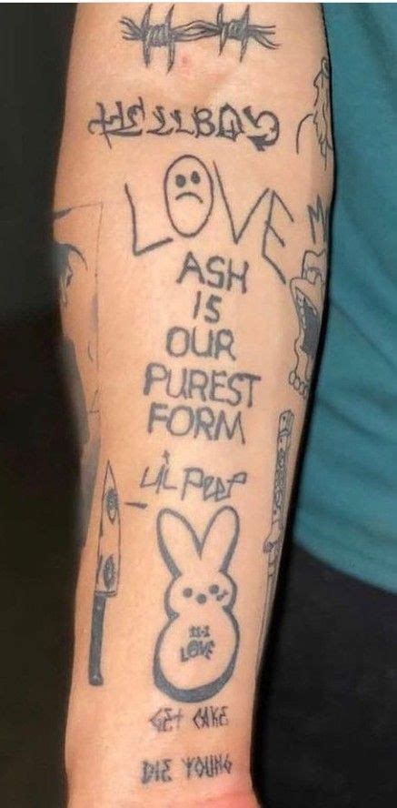 Pin By Elisha Short Arnold On Ink Lil Peep Tattoos Sharpie Tattoos Pretty Tattoos
