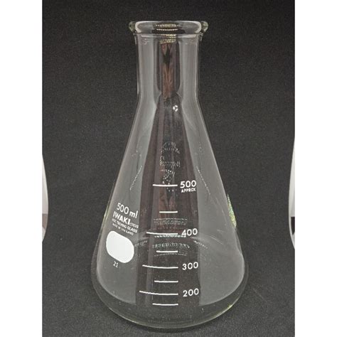 Jual Erlenmeyer Flask 500 Ml Iwaki Shopee Indonesia