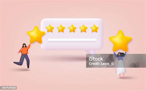 별 5개 피드백을 주는 캐릭터 벡터 고객 검토 개념입니다 좋은 나쁜 속도와 텍스트와 별 리뷰 3d 웹 벡터 일러스트레이션 고급에 대한 스톡 벡터 아트 및 기타 이미지