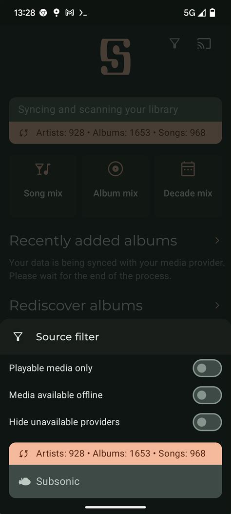 symfonium navidrome sync give empty library support symfonium