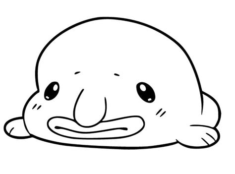 Cute Blobfish Coloring Page Download Print Or Color Online For Free