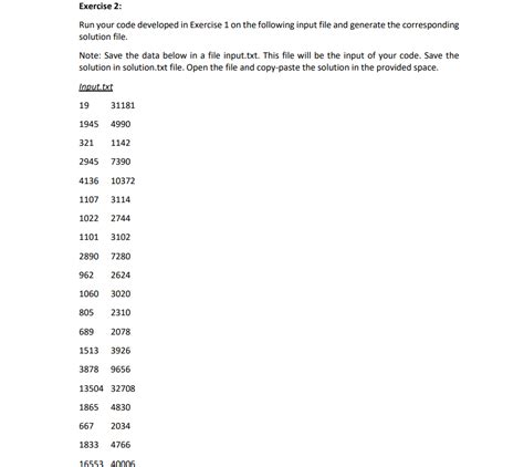 Exercise 2 Run Your Code Developed In Exercise 1 On