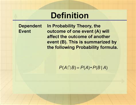Definition Statistics And Probability Concepts Dependent Event Media4math