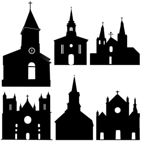 Church Silhouette Vector Images And Graphics For Commercial Use Vectorstock