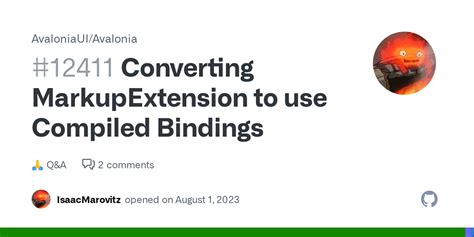 Converting Markupextension To Use Compiled Bindings · Avaloniaui