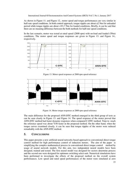 Speed And Torque Control Of An Induction Motor With Ann Based Dtc Pdf