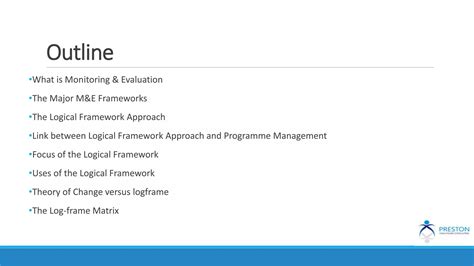 Monitoring And Evaluation Frameworks Logical Framework Pptx