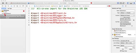 Ios81 Why I Am Getting An Error Braintree Apih File Not Found