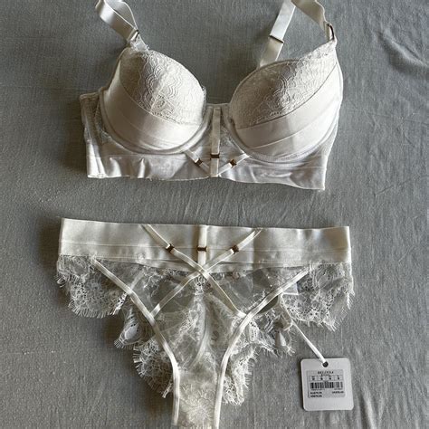 Belinda Ivory Bra 12e Brief M Brand New With Tags Depop