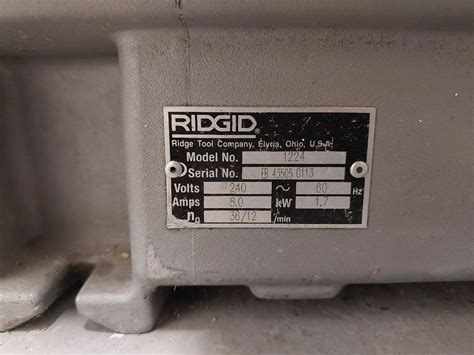 Ridgid 1224 Threading Machine Commercial And Industrial Construction Tools And Equipment On Carousell