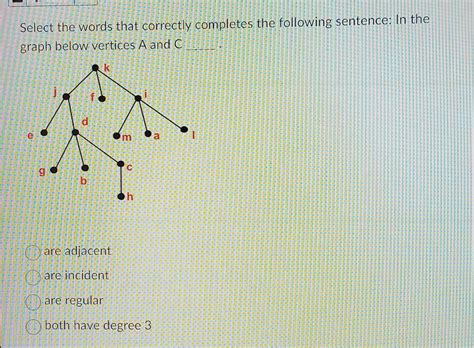 solved select the words that correctly completes the