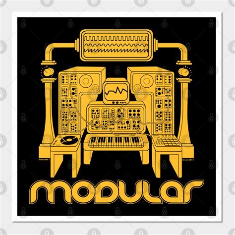 Modular Synthesizer Electronic Musician Wall And Art Print Retro Music Art Art Prints