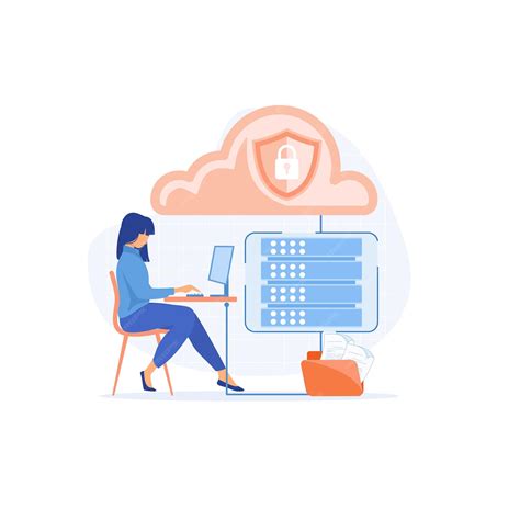 Premium Vector Business Technology Storage And Cloud Server Service Concept Flat Vector