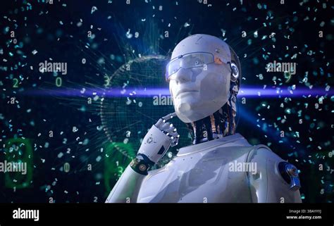 Machine Learning Concept 3d Rendering Ai Robot With Education Graphic