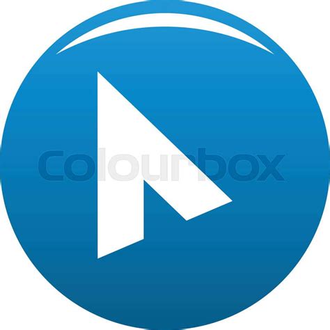 Cursor Modern Element Icon Vector Blue Circle Isolated On Wh Colourbox