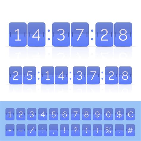 Premium Vector Blue Countdown Timer
