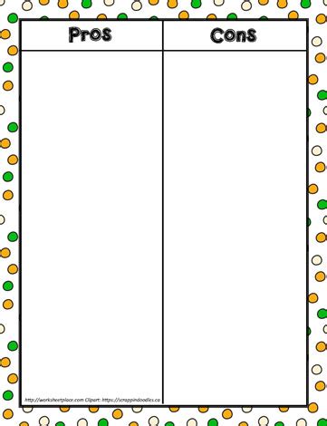 Graphic Organizer T Chart Worksheets Worksheets Library