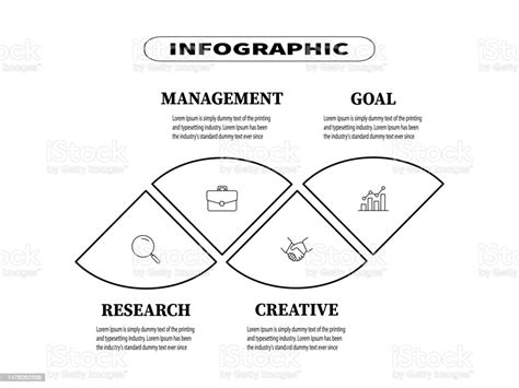 네 가지 요소로 인포 그래픽을 디자인하기위한 반원 벡터 템플릿은 사업 계획을 명확하게 제시합니다 창의적인 개념 계획은 웹 배너 다이어그램 레이아웃 및 워크플로가 될 수