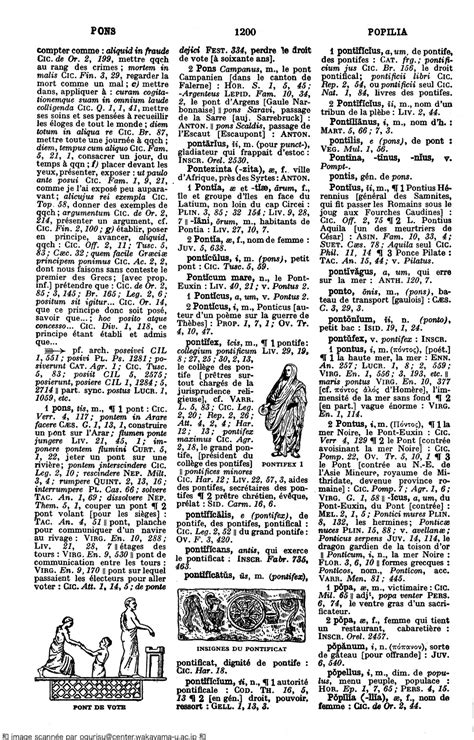 pons Dictionnaire Gaffiot latin français page