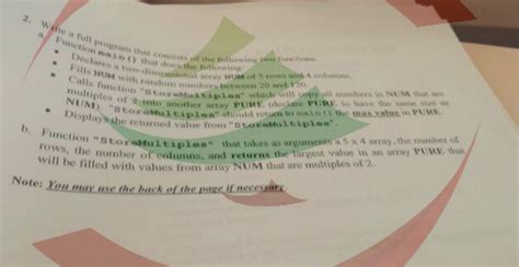 solved 2 wote a full program that of the following to