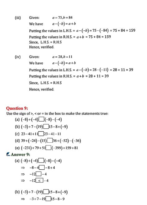 Mp Board Solution Class 7th Maths Chapter 1 Integers