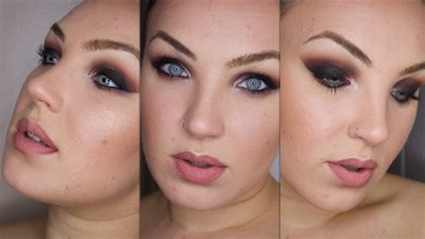 Black Smokey Eye Shadow Look Using Makeup Revolution Flawless 4 Full