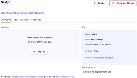 How To Create Nextjs Application Tutorials Flatlogic Doc