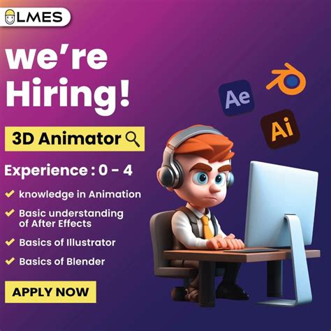 aarthi p on linkedin we are hiring 3d animator requirements conceptualizing…