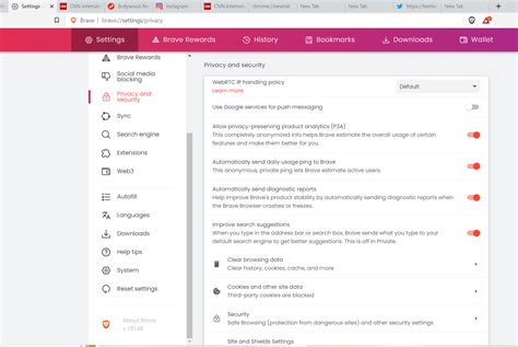 [cr 112] autocomplete searches and urls settings is missing in brave settings privacy