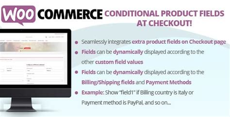 WooCommerce Conditional Product Fields At Checkout NULLED