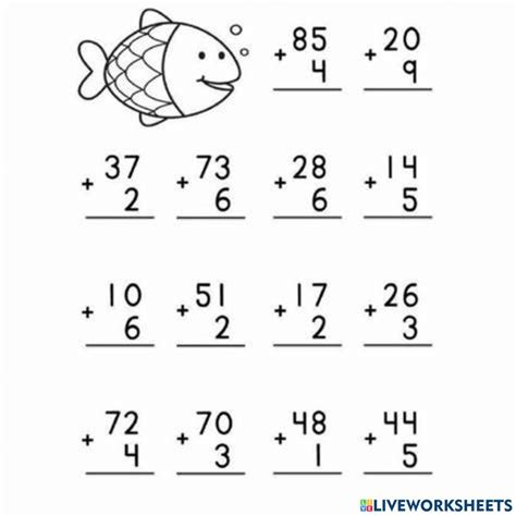 Suma De 2 Cifras Interactive Worksheet Live Worksheets
