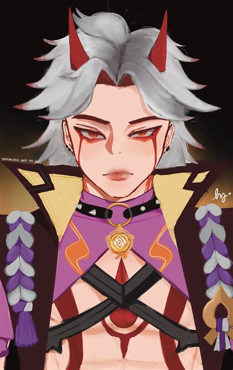 Arataki Itto Fanart Contest Genshin Impact Hoyolab