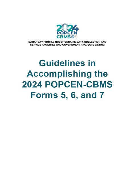 For Lgus Guidelines In Accomplishing Popcen Cbms Forms 5 6 And 7 20240504 1 Download Free