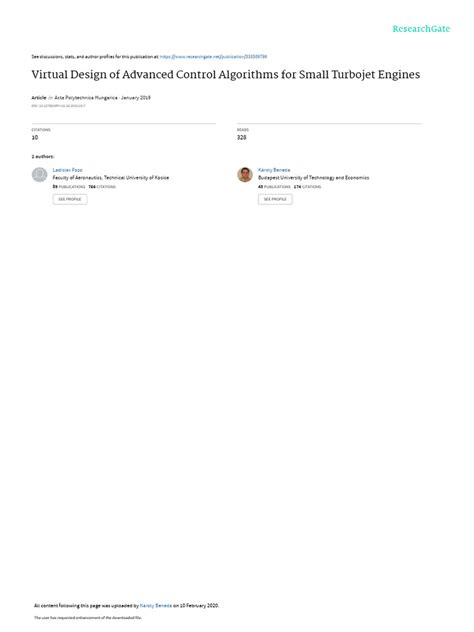 Virtual Design Of Advanced Control Algorithms For Pdf Simulation Control Theory
