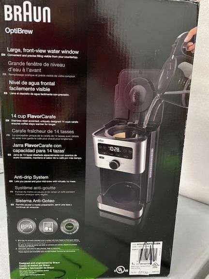 Braun Optibrew Coffee Maker In Box Earls Auction Company