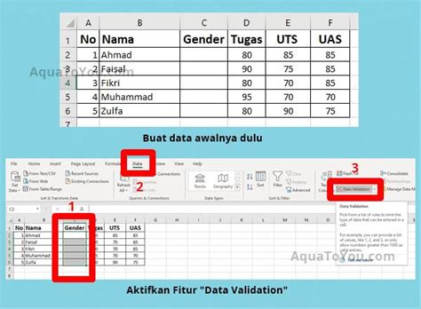 Cara Bikin Data Validation Di Excel Sinau