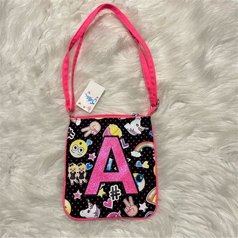 Justice Accessories Justice Letter A Initial Small Crossbody Purse