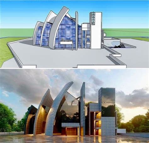 Sketch Up Architecture Design Concept Architecture Architecture Design